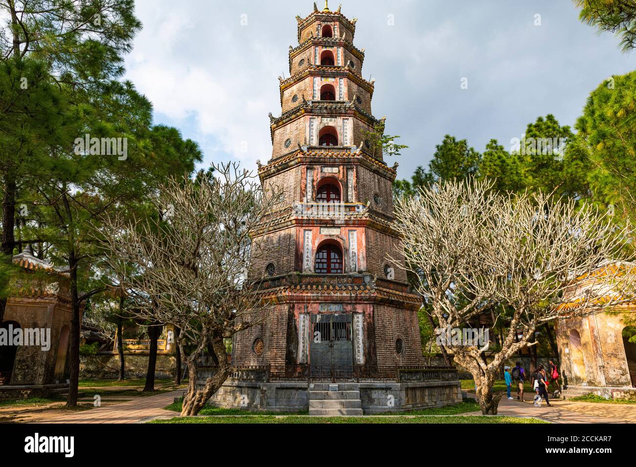 Vietnam, Hue, Pagoda of the Celestial Lady or Thien Mu Pagoda Stock ...