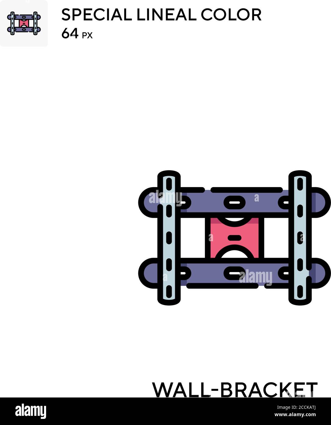 Wall-bracket Special lineal color icon. Illustration symbol design ...