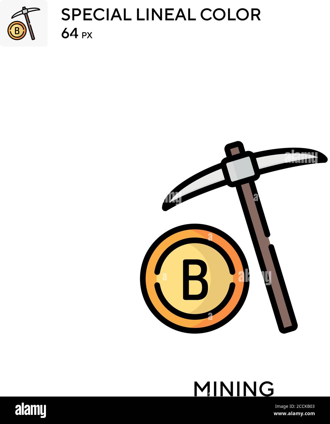 Mining Special lineal color icon. Illustration symbol design template ...