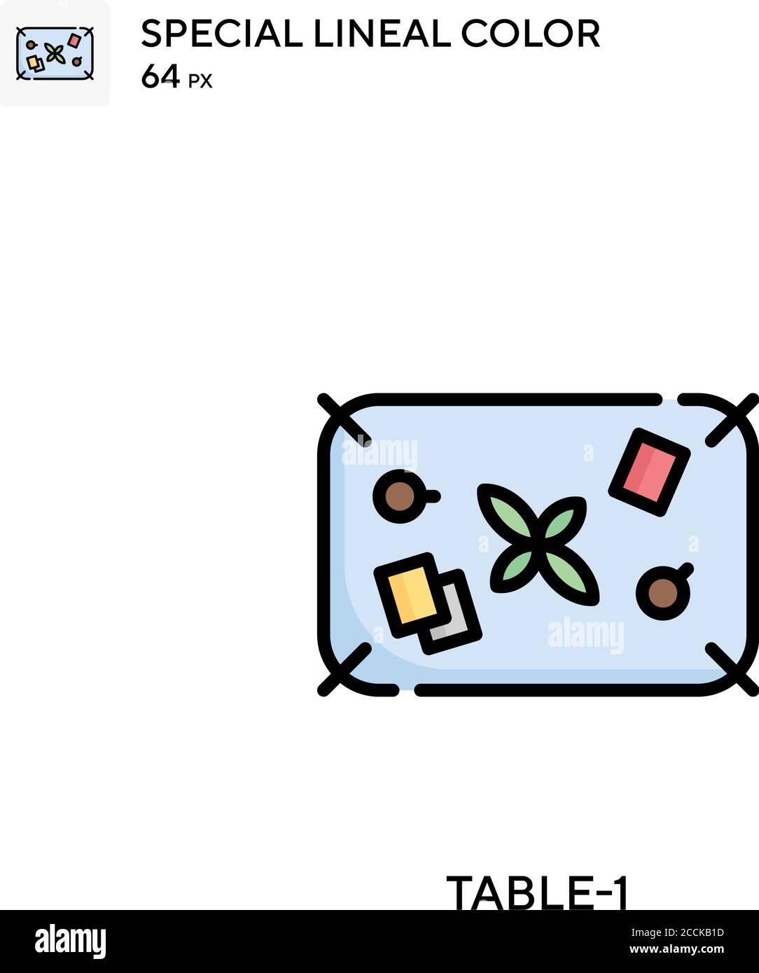 Table-1 Special lineal color icon. Illustration symbol design template ...