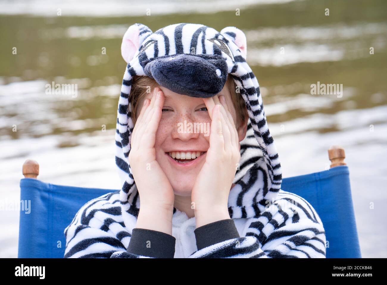 Smiling boy in zebra hi-res stock photography and images - Alamy