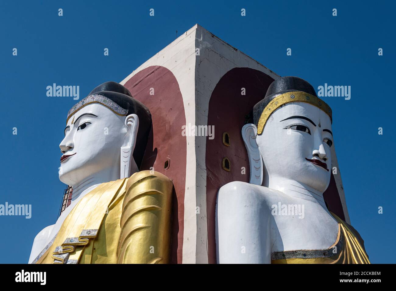 Myanmar, Bago, Four Seated Buddha, Kyaikpun Buddha Stock Photo - Alamy