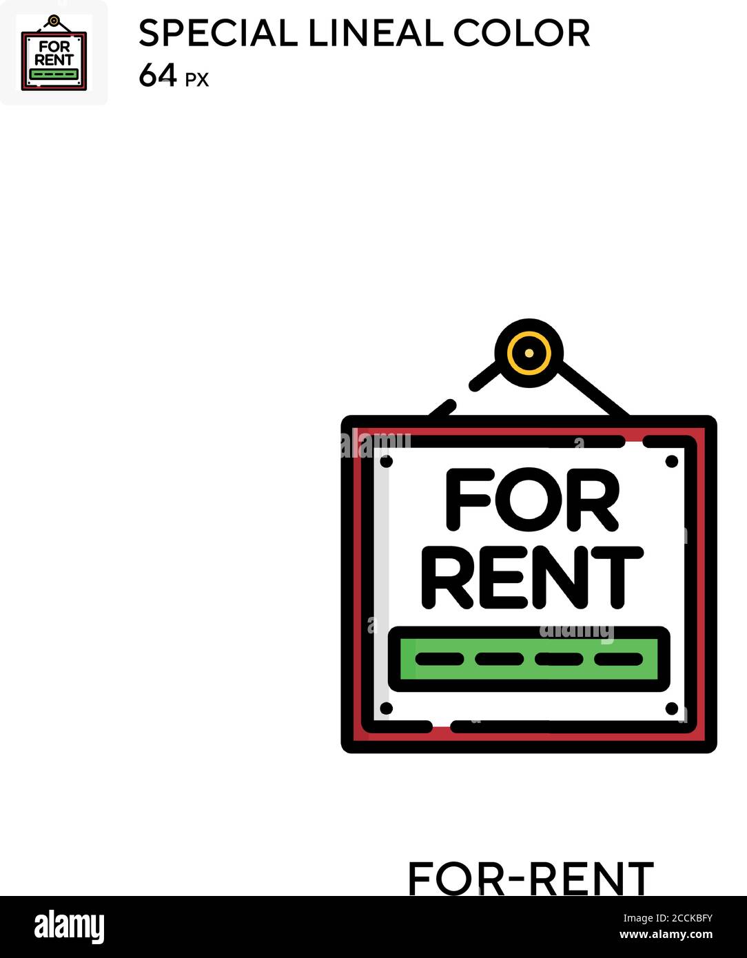 For-rent Special lineal color icon. Illustration symbol design template ...
