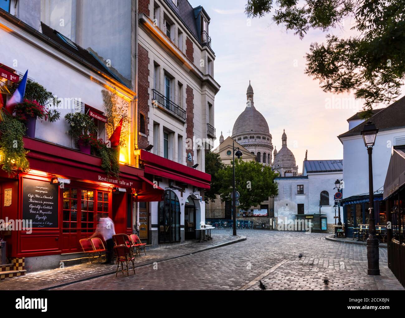 City street of Montmartre in Paris, France Stock Photo - Alamy