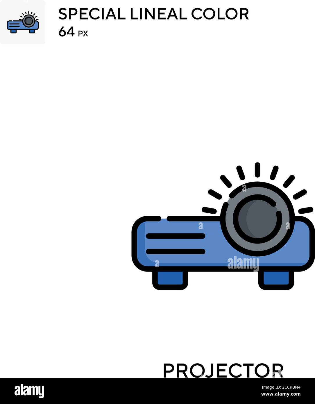 Projector Special lineal color icon. Illustration symbol design ...