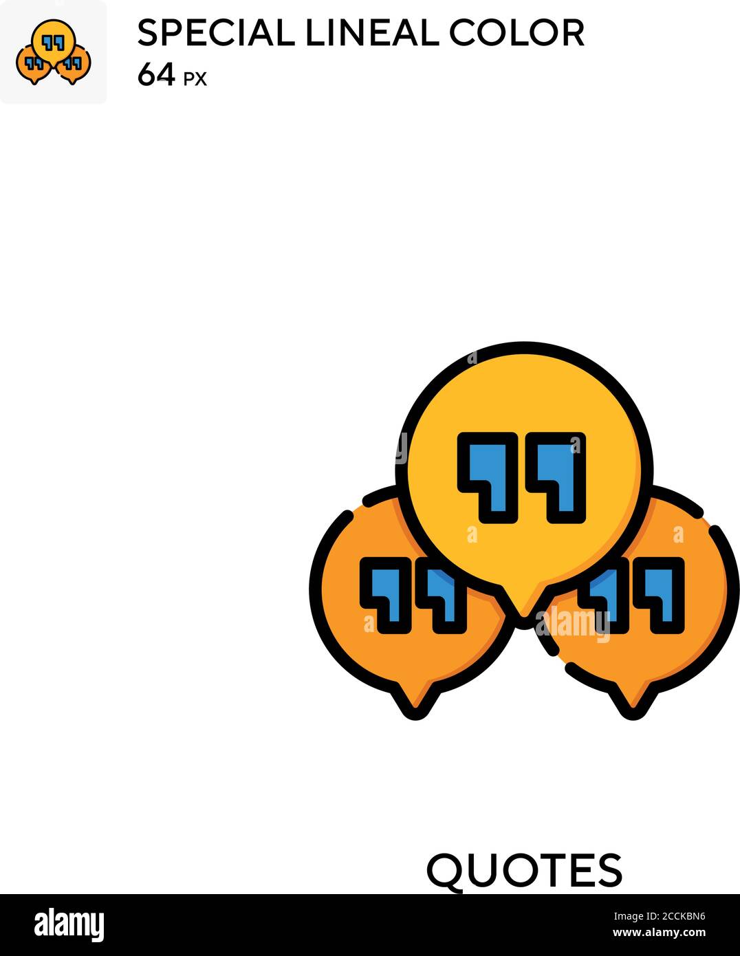 Quotes Special lineal color icon. Illustration symbol design template ...
