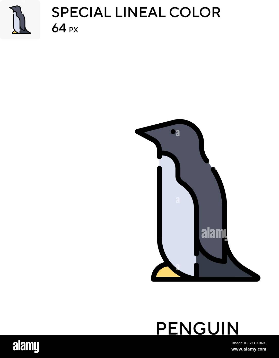 Penguin Special lineal color icon. Illustration symbol design template ...
