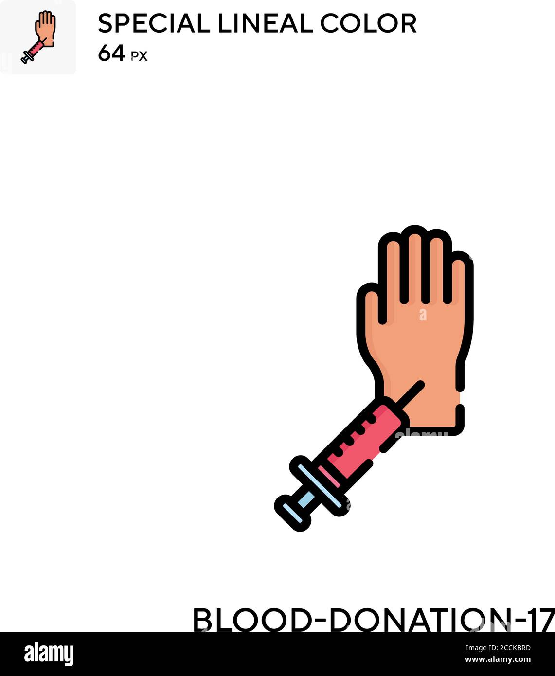 Blood-donation-17 Special lineal color icon. Illustration symbol design ...