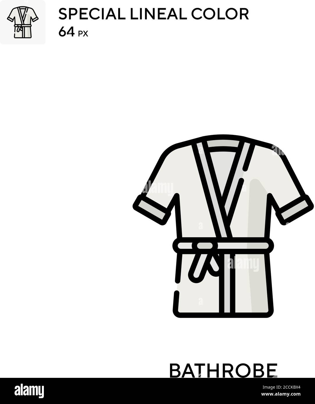 Bathrobe Special lineal color icon. Illustration symbol design template ...