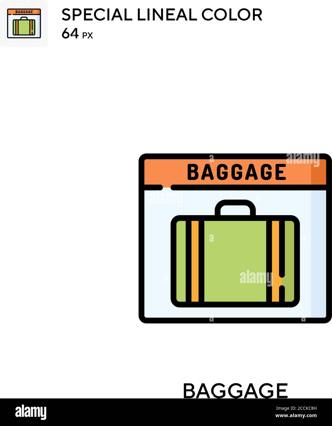 Baggage Special lineal color icon. Illustration symbol design template for web mobile UI element ...