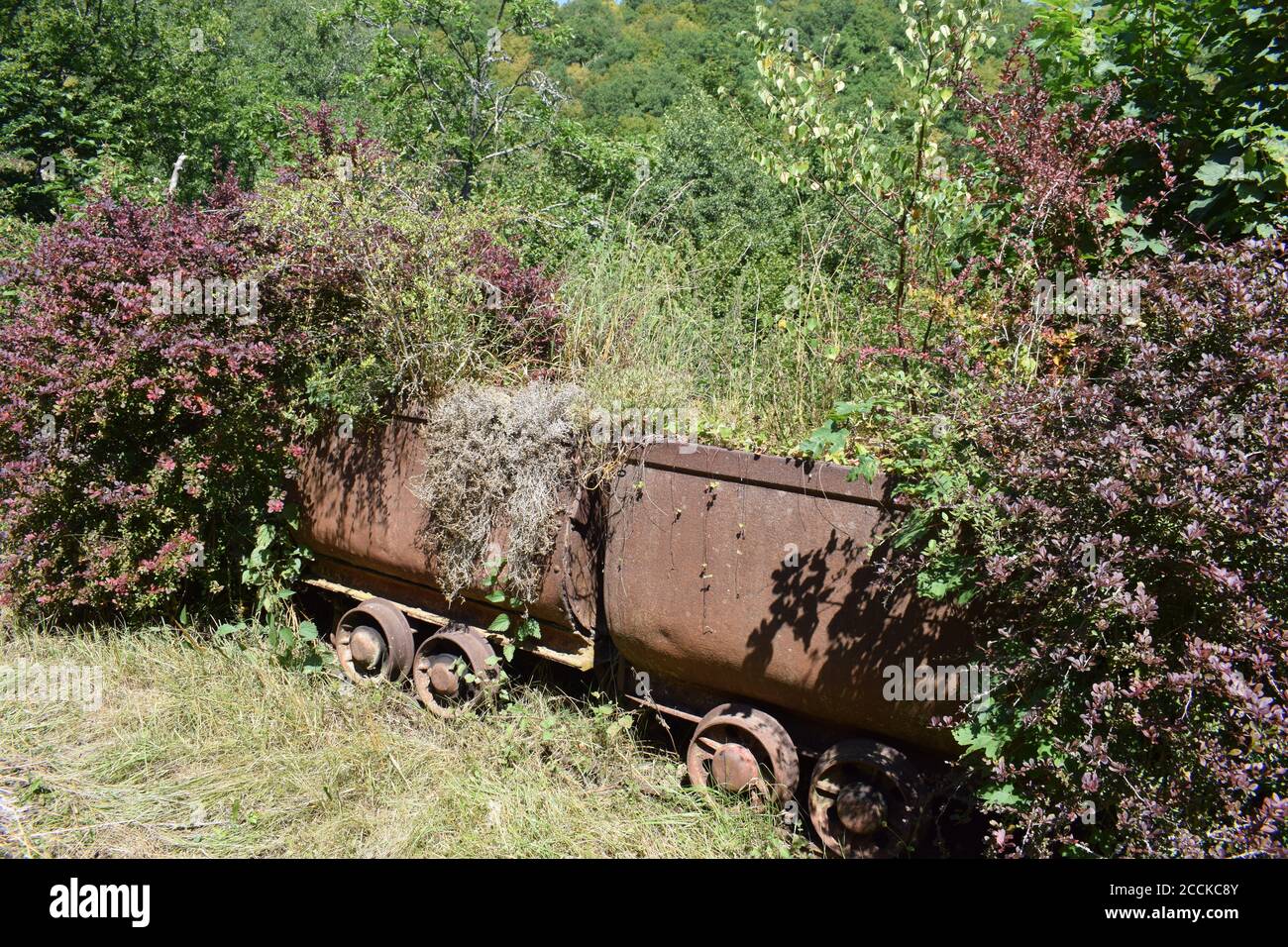 old mining cars Stock Photo - Alamy