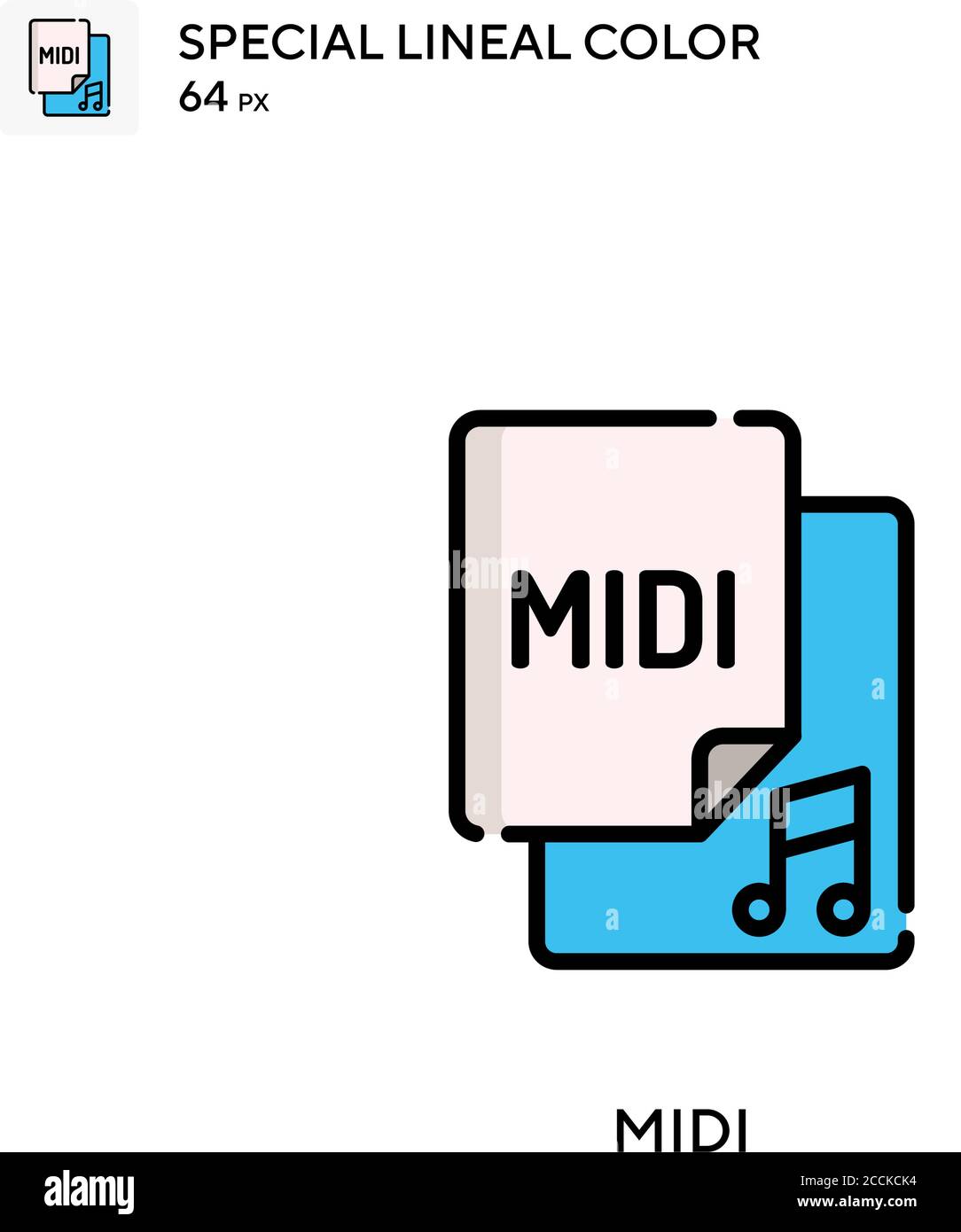 Midi Special lineal color icon. Illustration symbol design template for ...