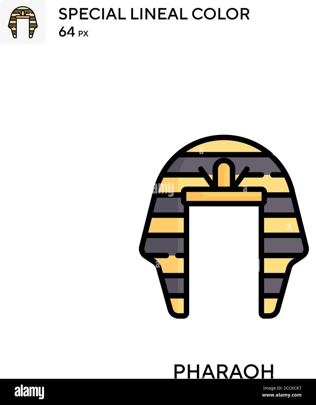 Pharaoh Special lineal color icon. Illustration symbol design template ...