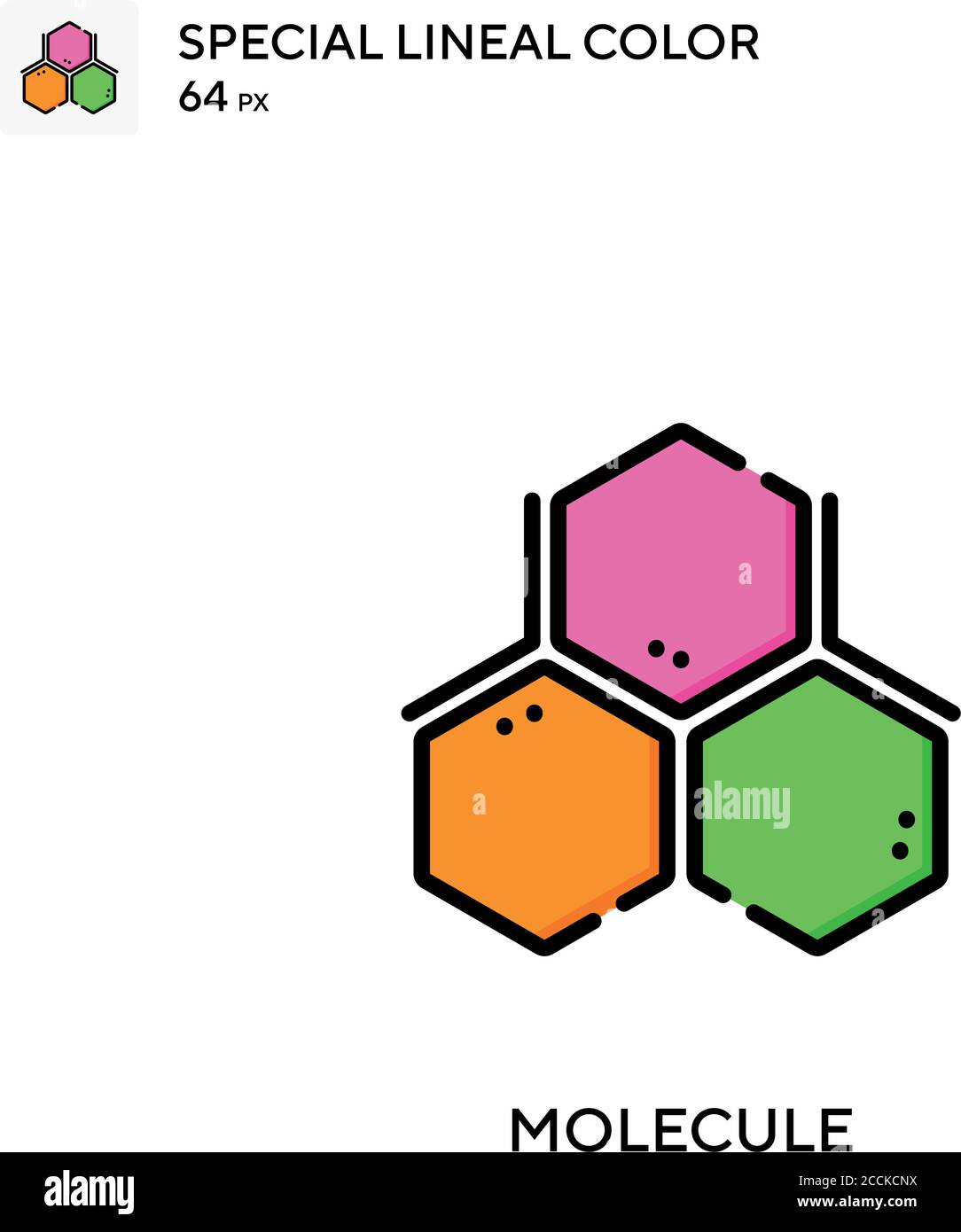 Molecule Special lineal color icon. Illustration symbol design template ...