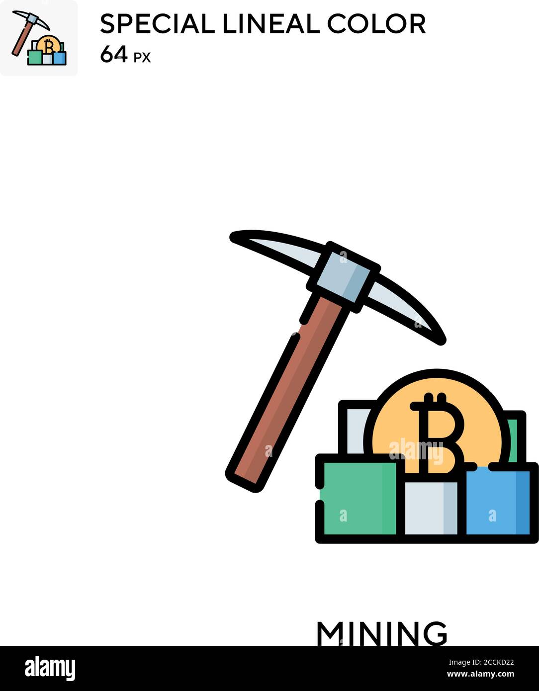 Mining Special lineal color icon. Illustration symbol design template ...