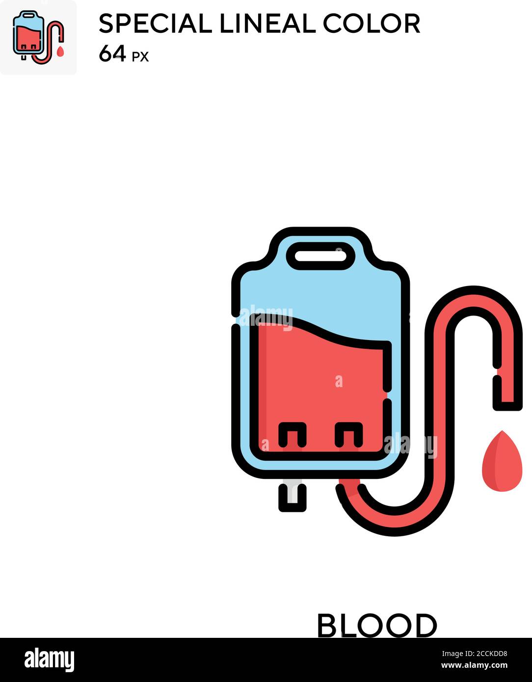 Blood Special lineal color icon. Illustration symbol design template ...