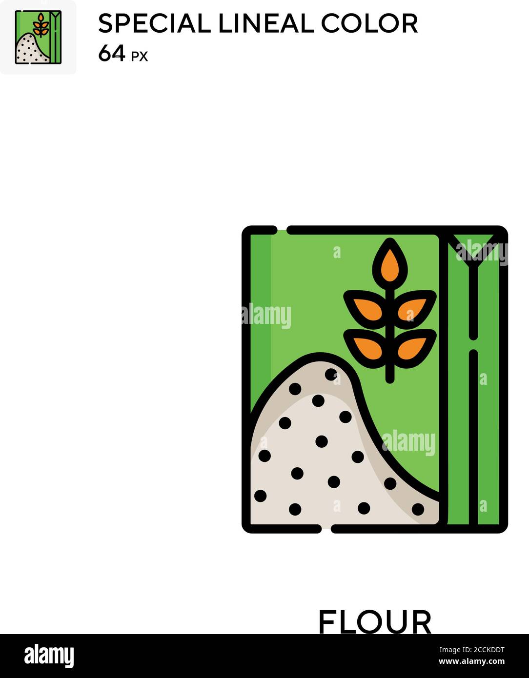 Flour Special lineal color icon. Illustration symbol design template ...