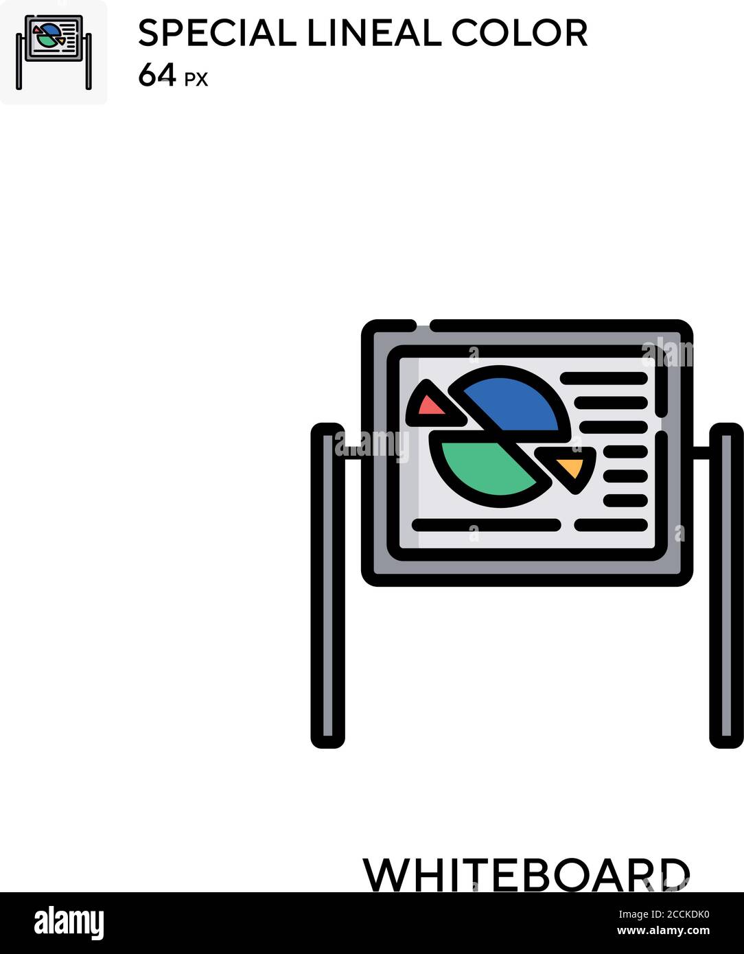 Whiteboard Special lineal color icon. Illustration symbol design template for web mobile UI ...