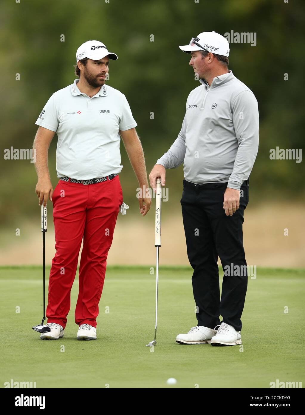 New Zealand's Ryan Fox and Frances' Romain Langasque during day four of ...