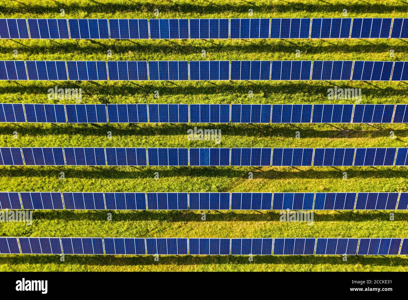 Aerial view of solar power station Stock Photo - Alamy