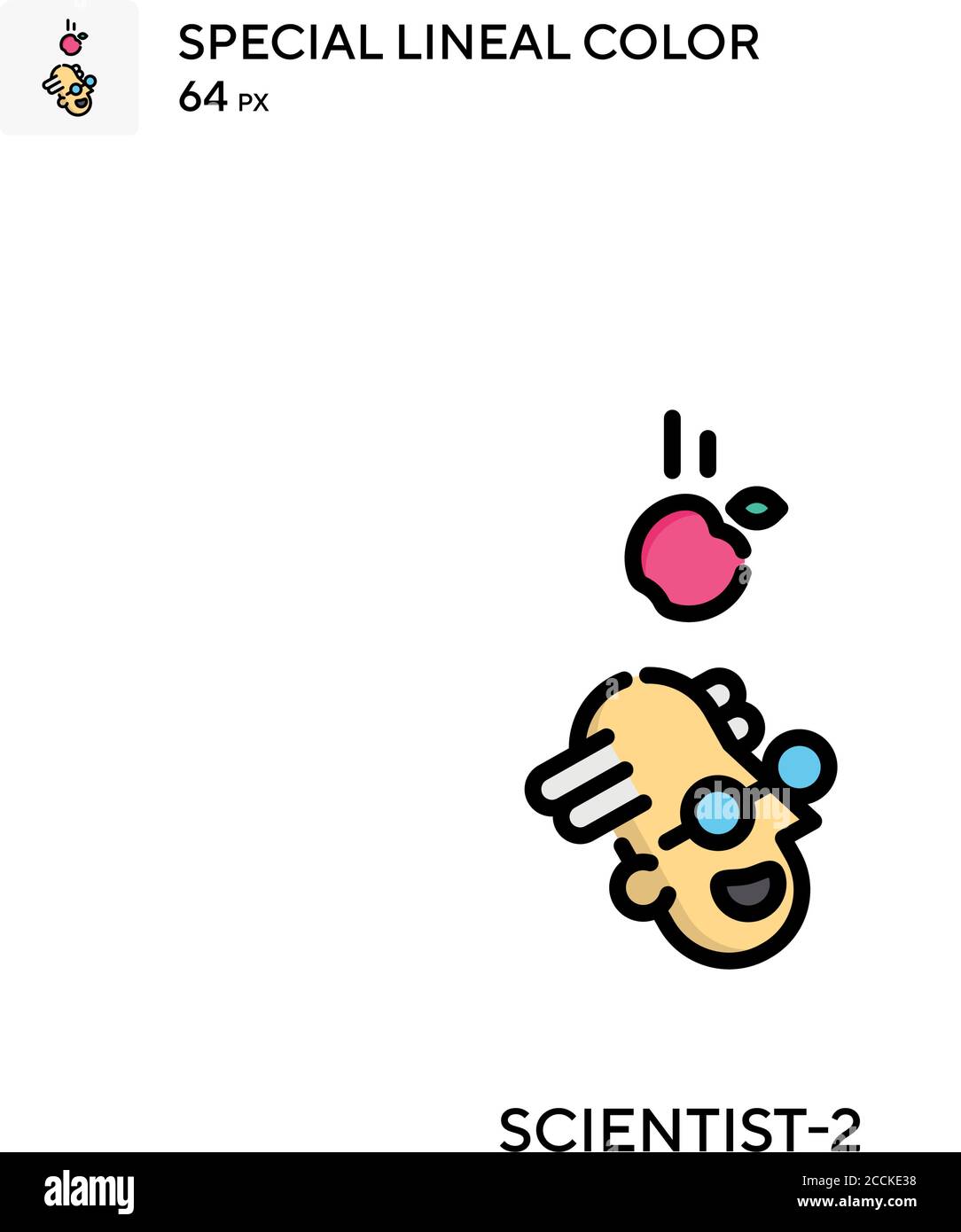 Scientist-2 Special lineal color icon. Illustration symbol design ...
