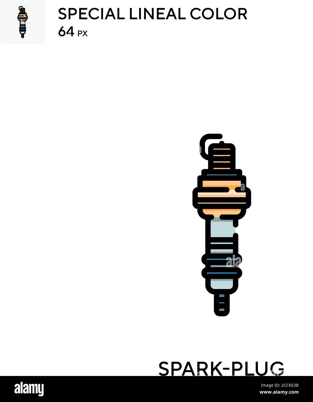Spark-plug Special lineal color icon. Illustration symbol design ...