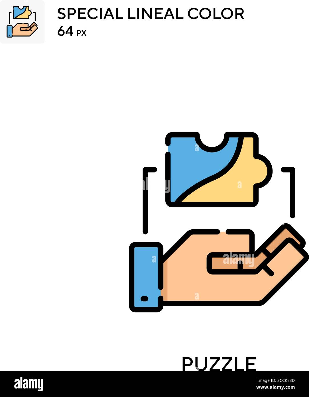 Puzzle Special lineal color icon. Illustration symbol design template ...