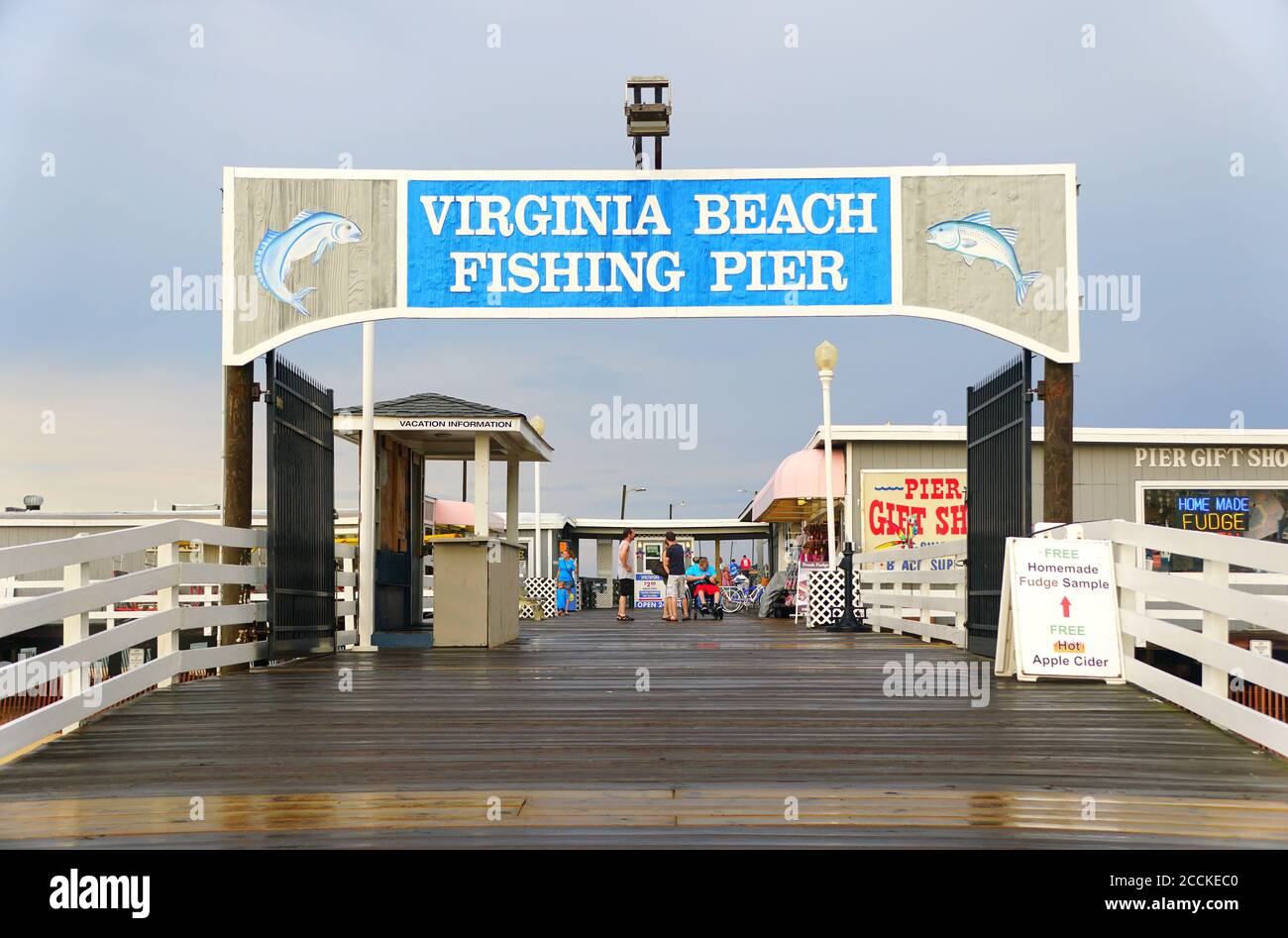 Virginia Beach, U.S.A - June 29, 2020 - The entrance into the fishing ...