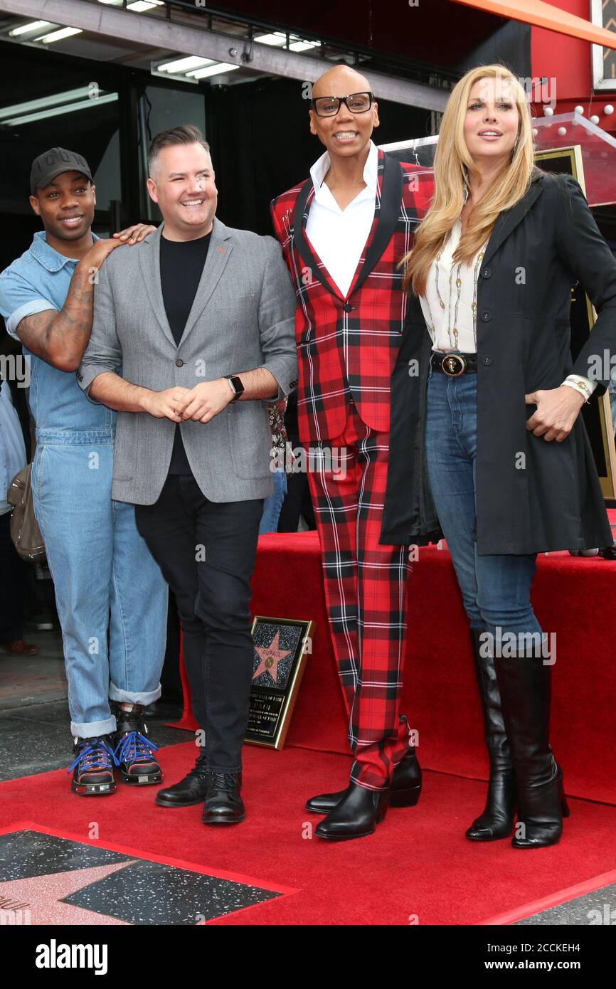LOS ANGELES - MAR 16: Guest, Ross Matthews, RuPaul, Candis Cayne at the ...