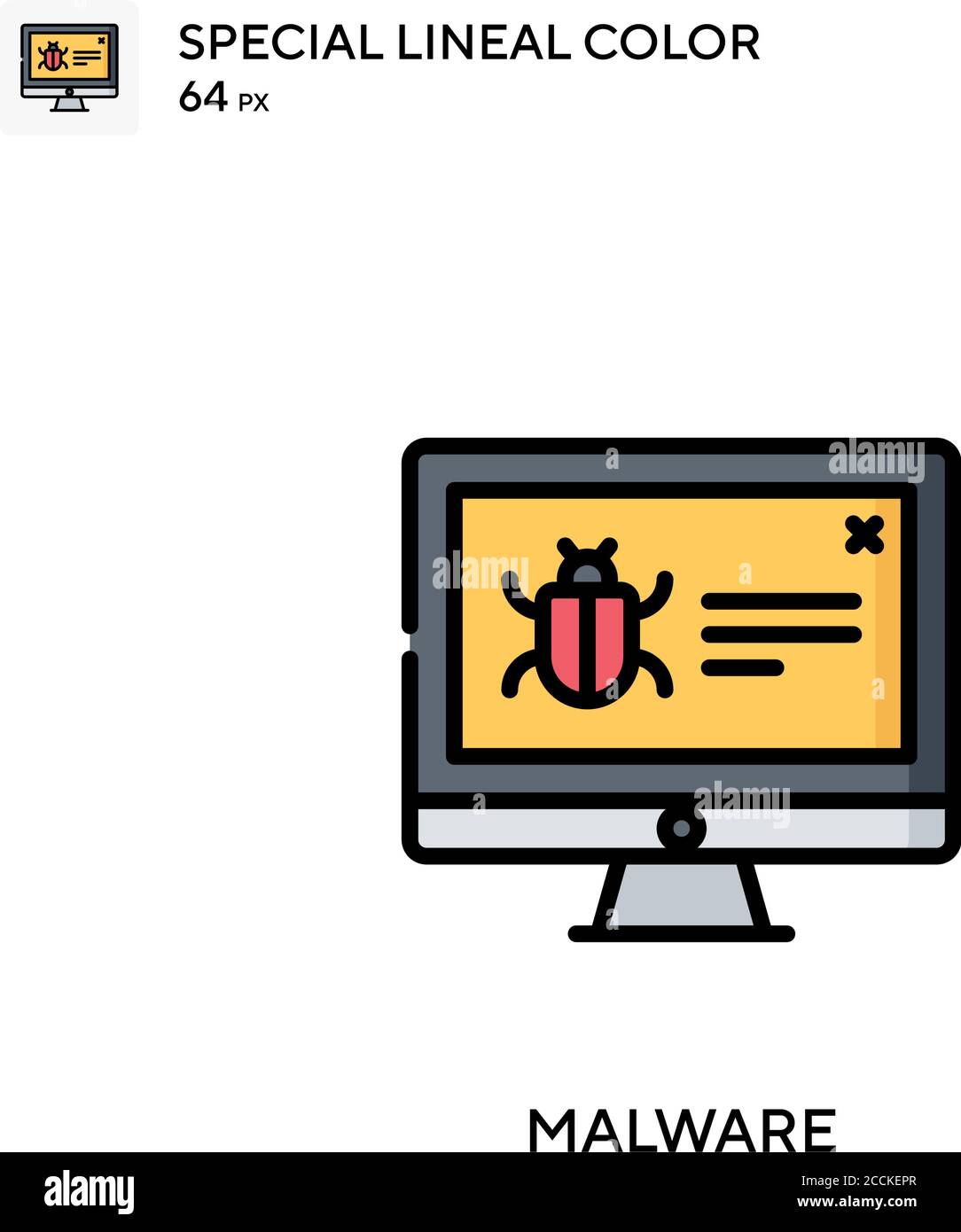 Malware Special lineal color icon. Illustration symbol design template ...
