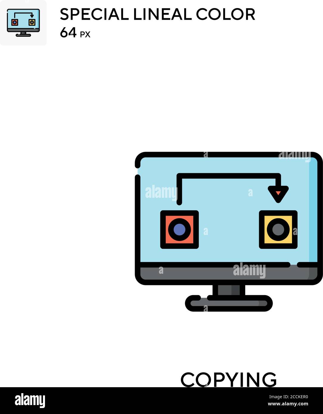 Copying Special lineal color icon. Illustration symbol design template ...