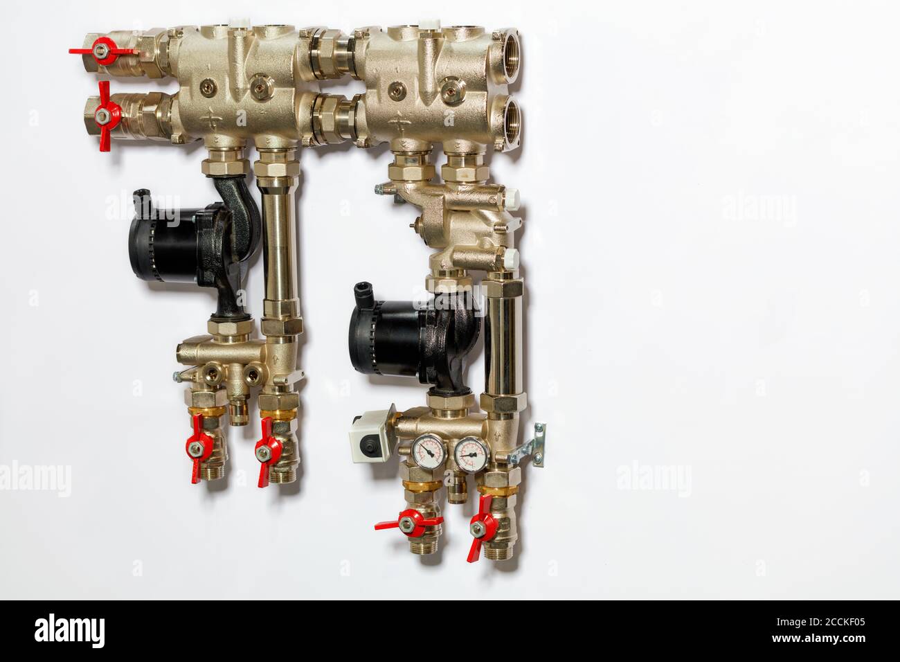 Plumbing pumps for hot water supply and home heating with manometers ...