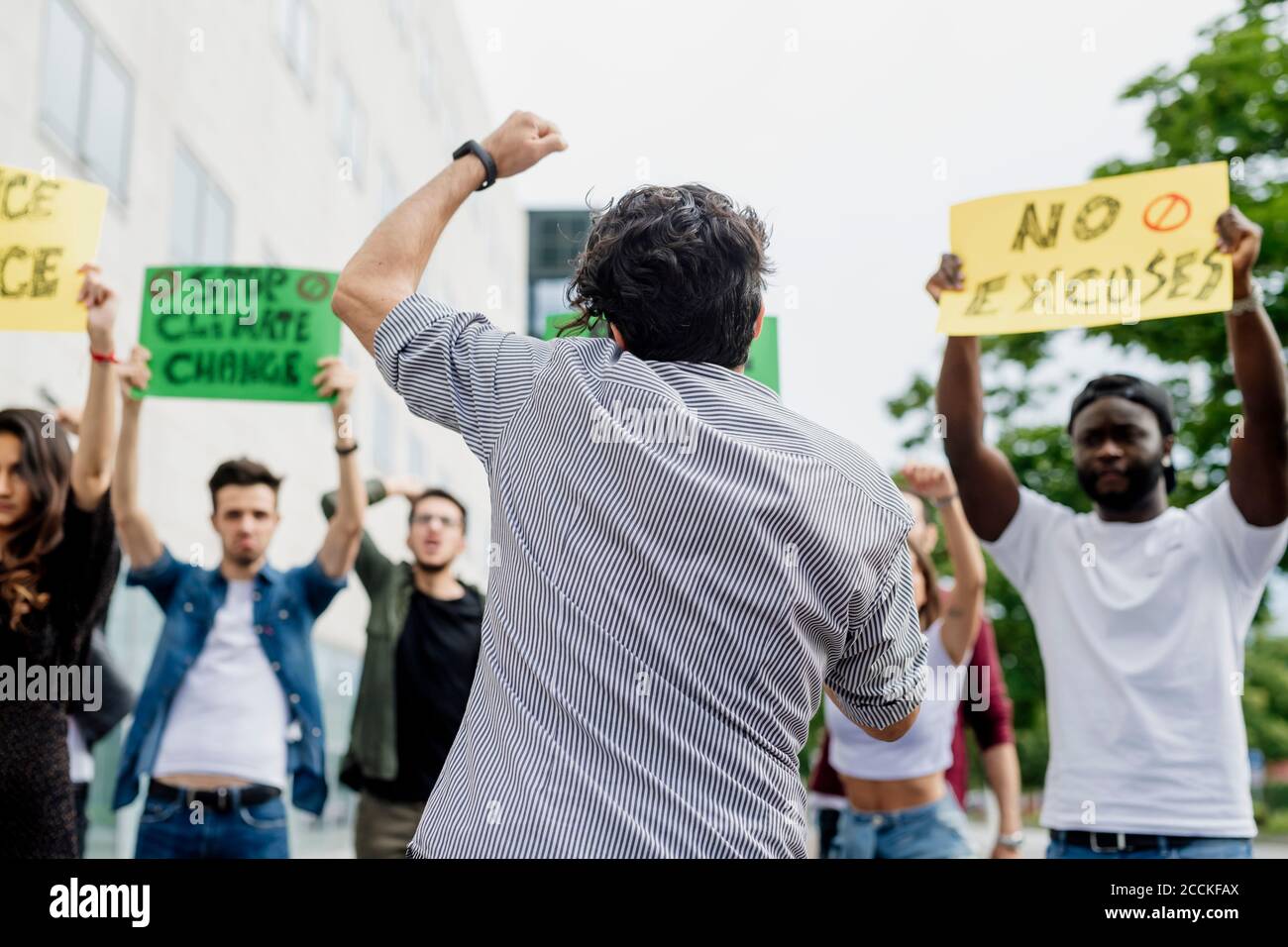 Caucasian protestors hi-res stock photography and images - Alamy