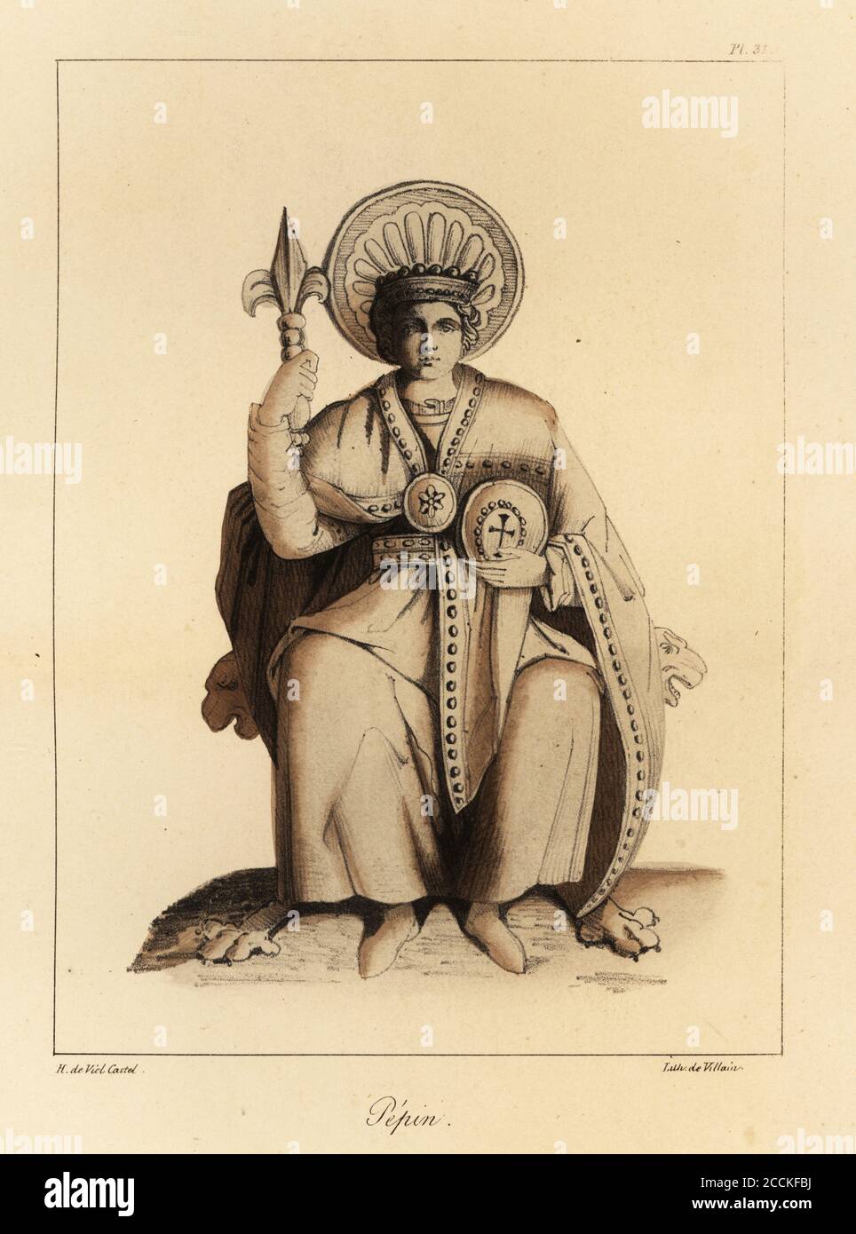 Pepin the Short (714-768), King of the Franks, first Carolingian king ...
