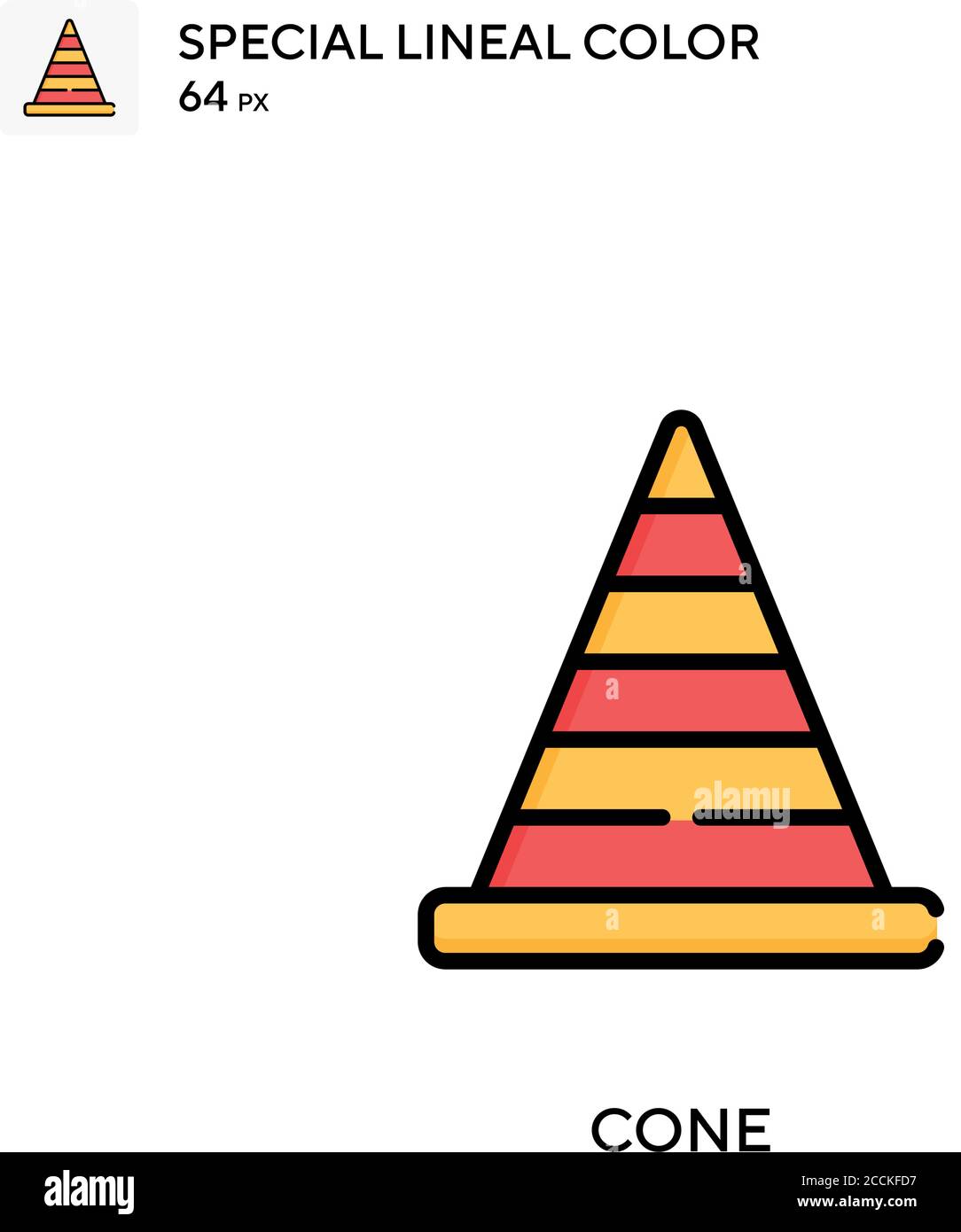 Cone Special lineal color icon. Illustration symbol design template for ...