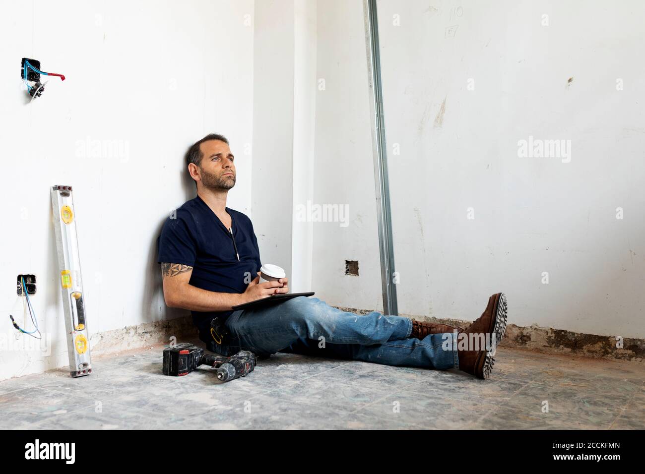 Construction worker break hi-res stock photography and images - Alamy