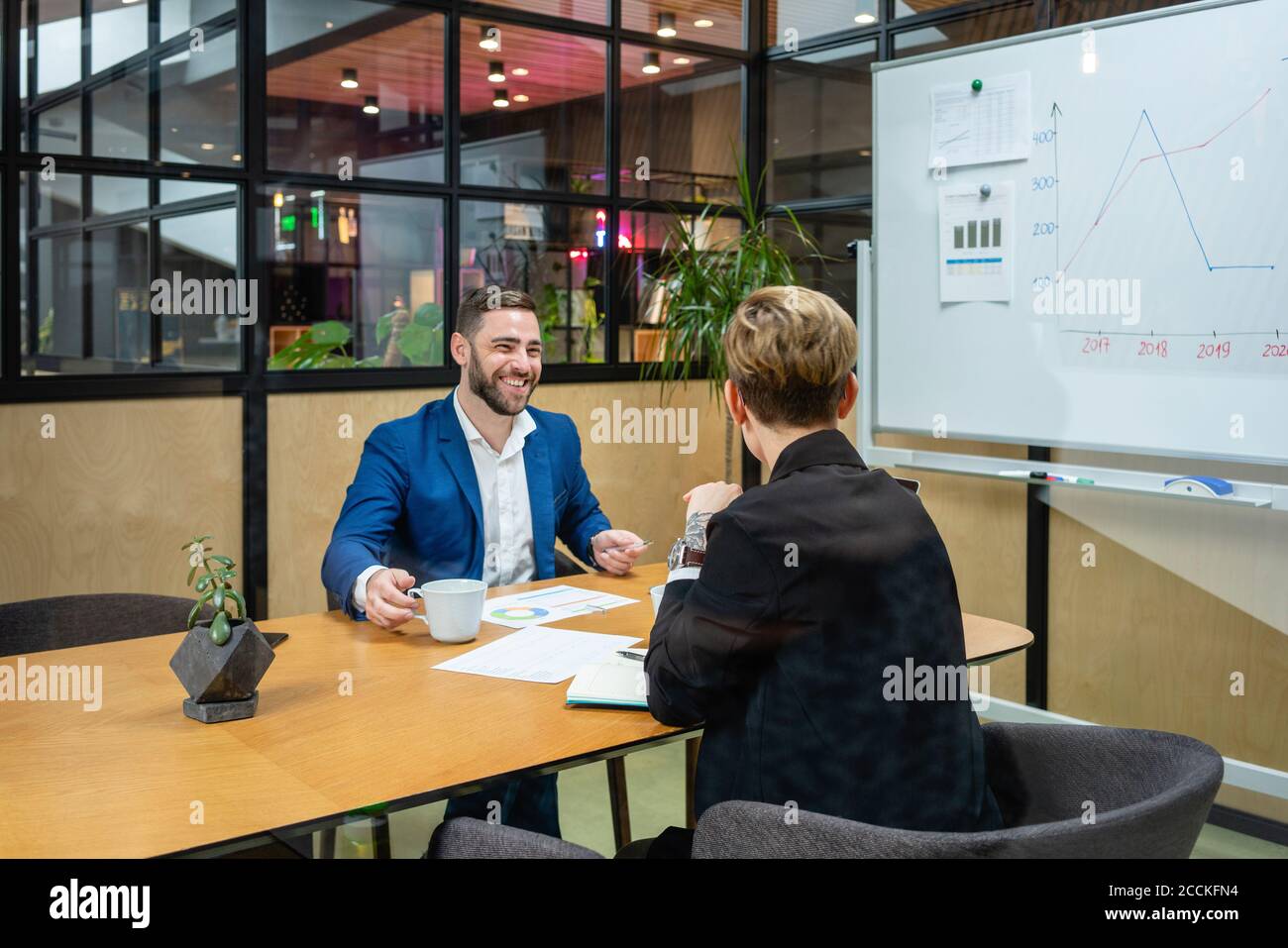 Two Men During Job Interview High Resolution Stock Photography and ...