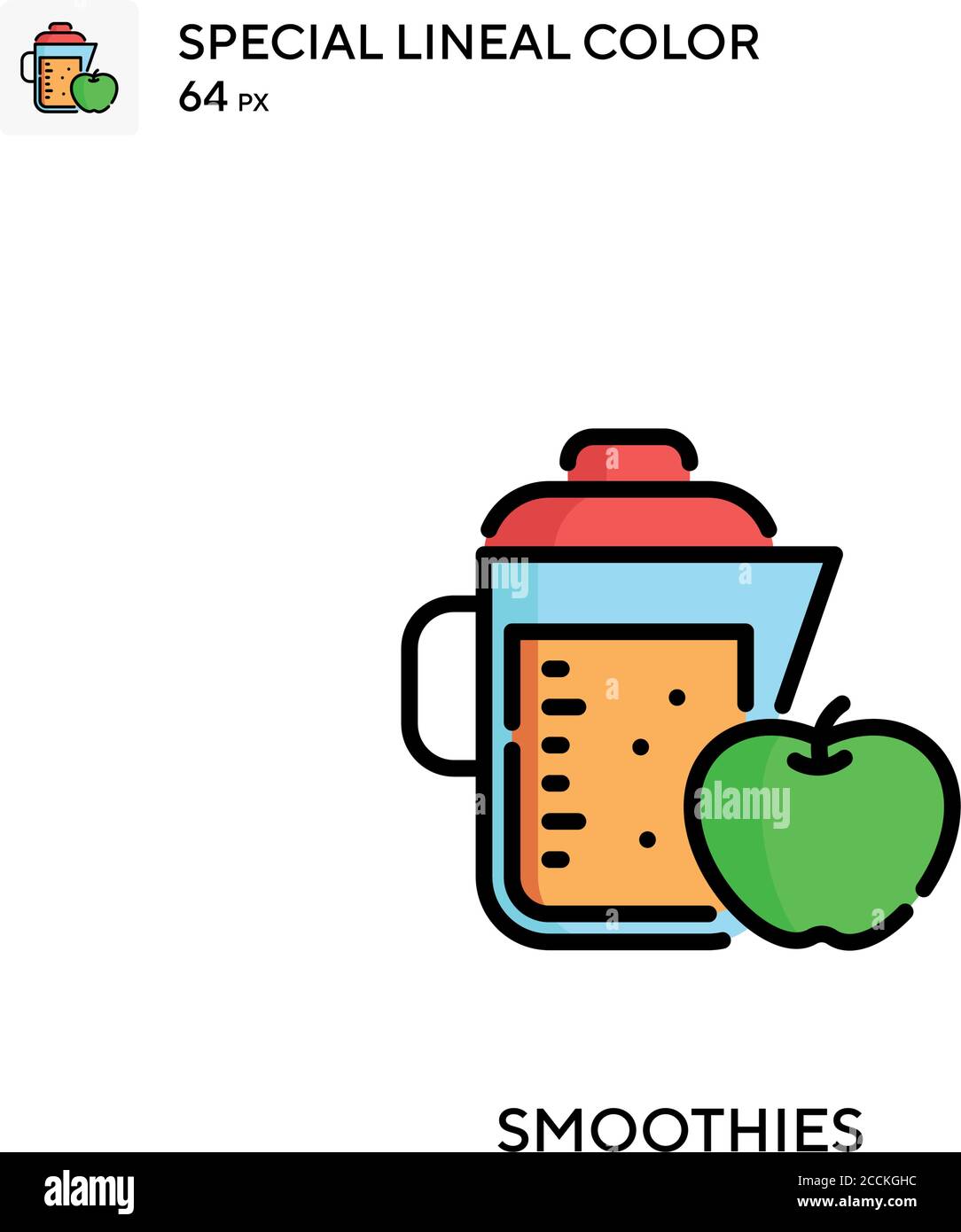 Smoothies Special lineal color icon. Illustration symbol design ...