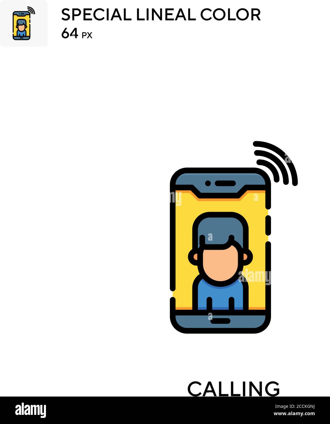 Calling Special lineal color icon. Illustration symbol design template ...