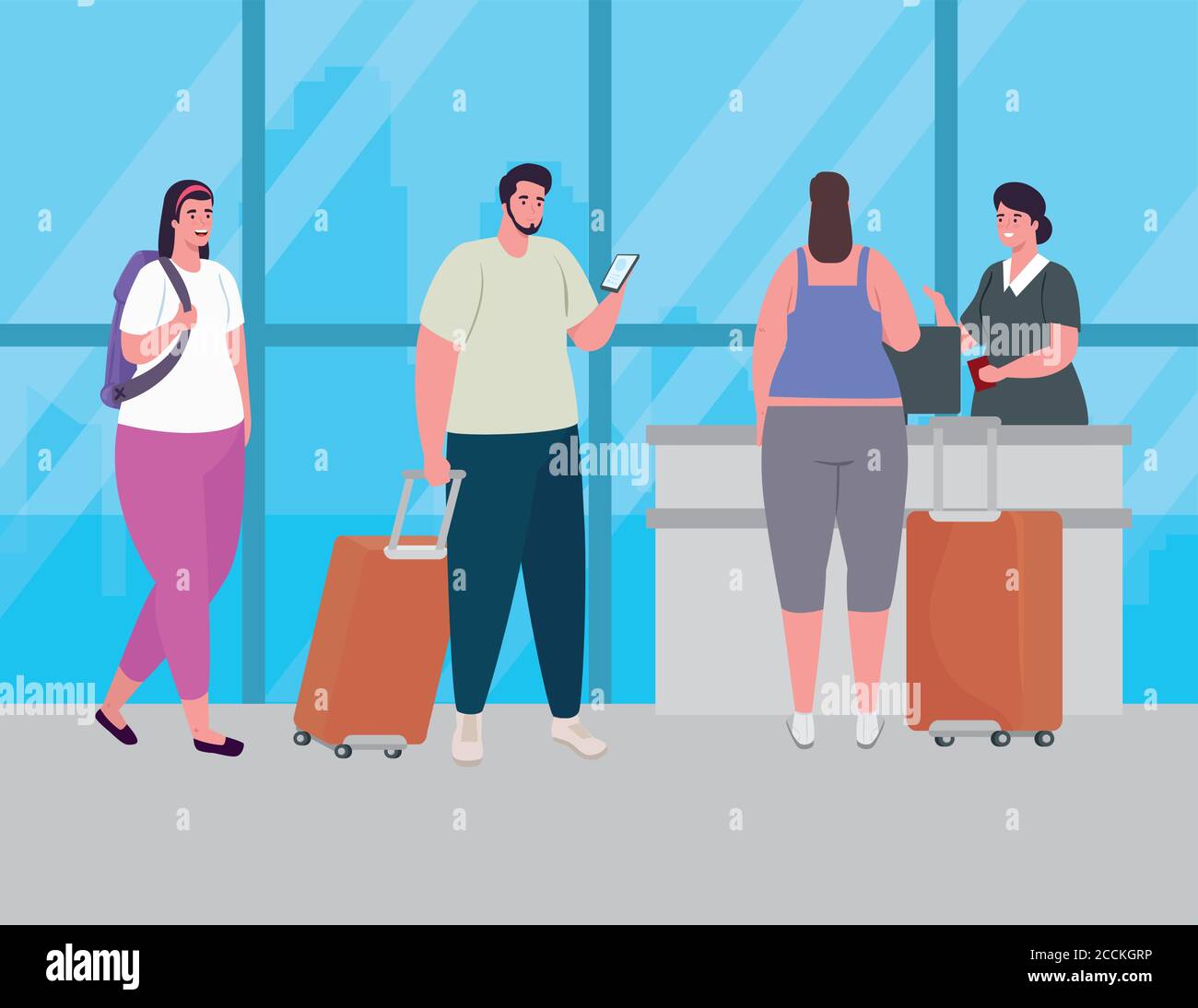 Airlines check in Stock Vector Images - Alamy