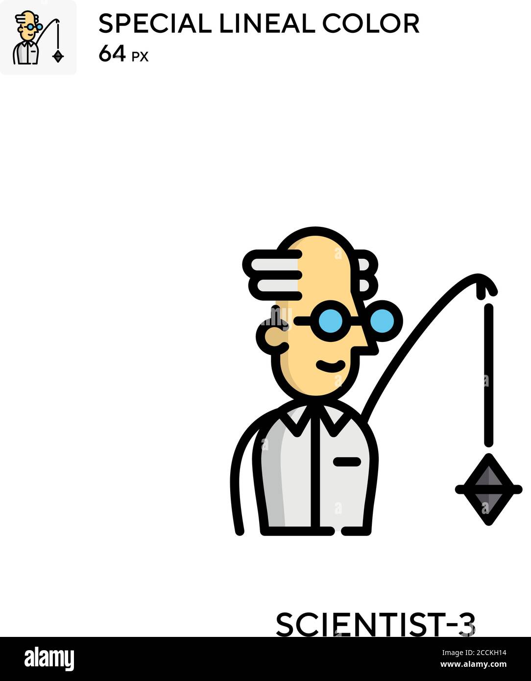 Scientist-3 Special lineal color icon. Illustration symbol design ...