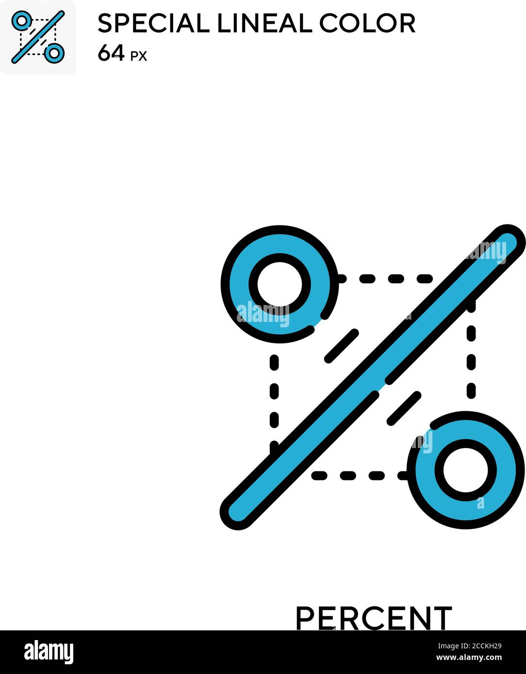 Percent Special lineal color icon. Illustration symbol design template ...