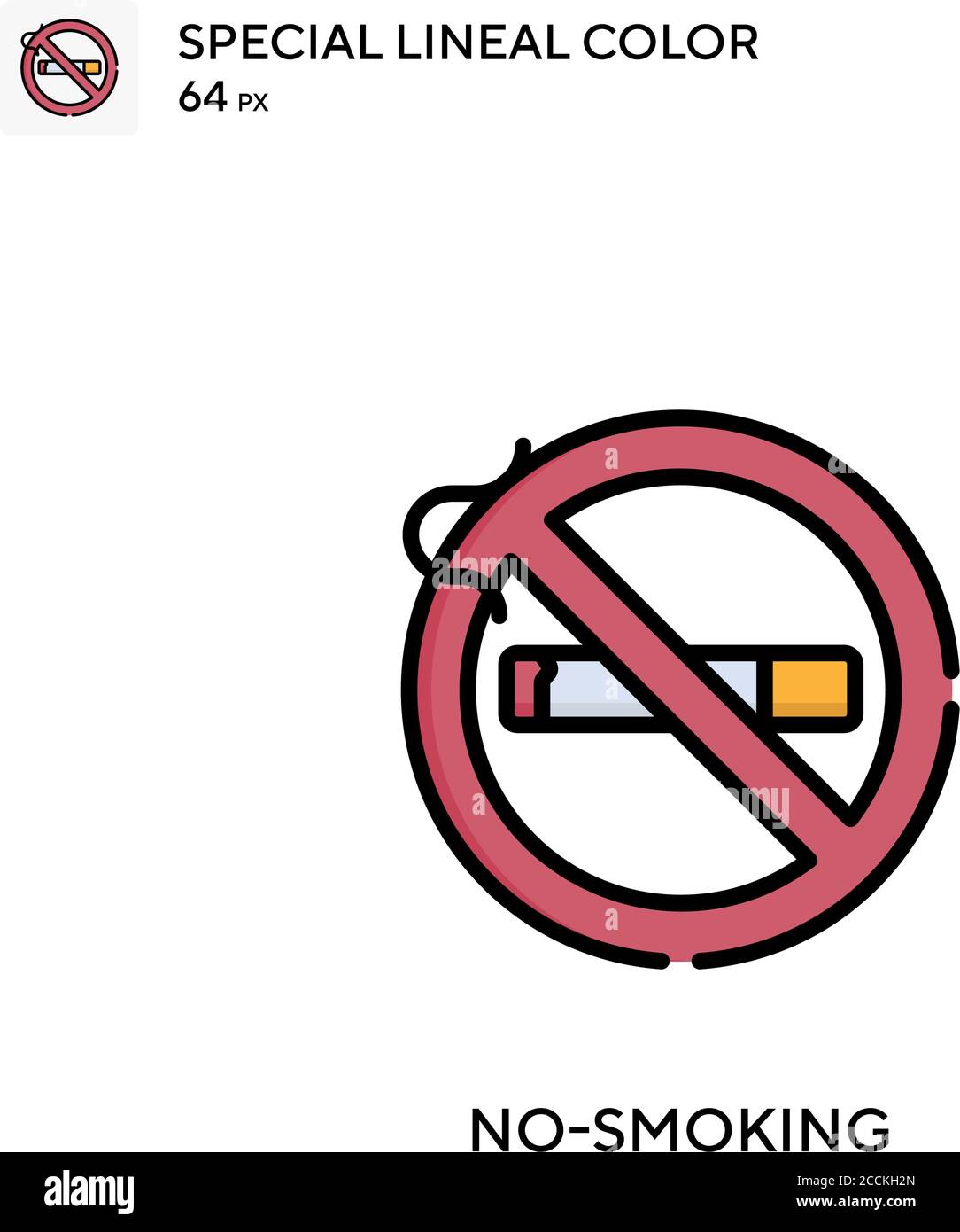 No-smoking Special lineal color icon. Illustration symbol design ...