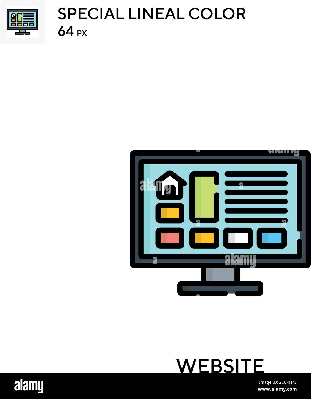 Website Special lineal color icon. Illustration symbol design template ...