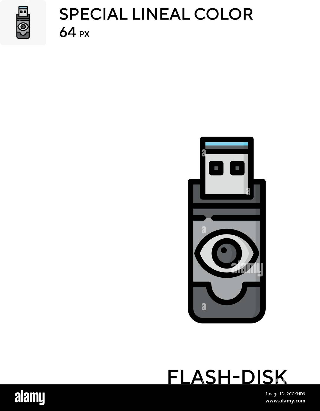 Flash-disk Special lineal color icon. Illustration symbol design ...