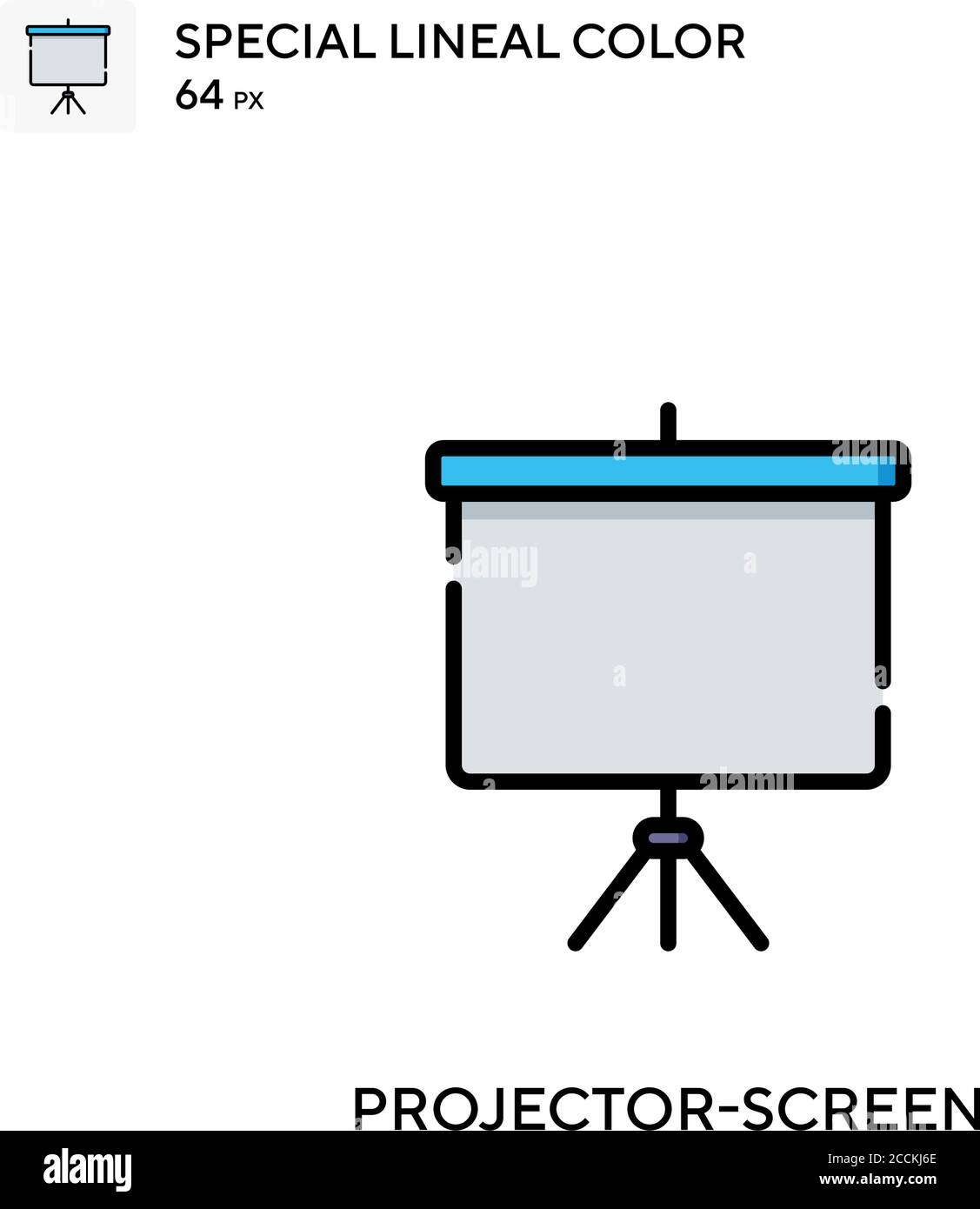 Projector-screen Special lineal color icon. Illustration symbol design ...