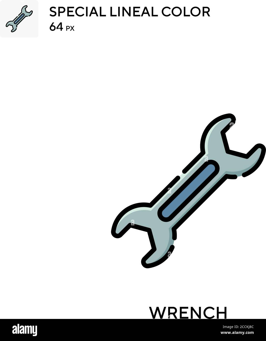 Wrench Special lineal color icon. Illustration symbol design template ...