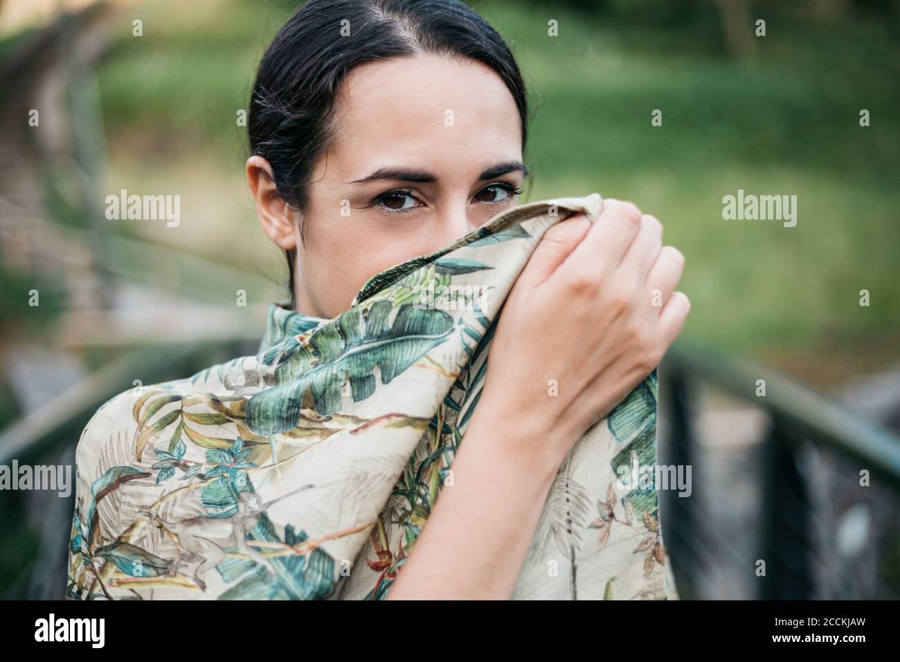 Woman covering face hi-res stock photography and images - Alamy