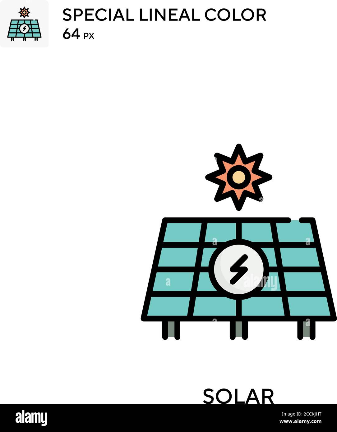 Solar Special lineal color icon. Illustration symbol design template ...