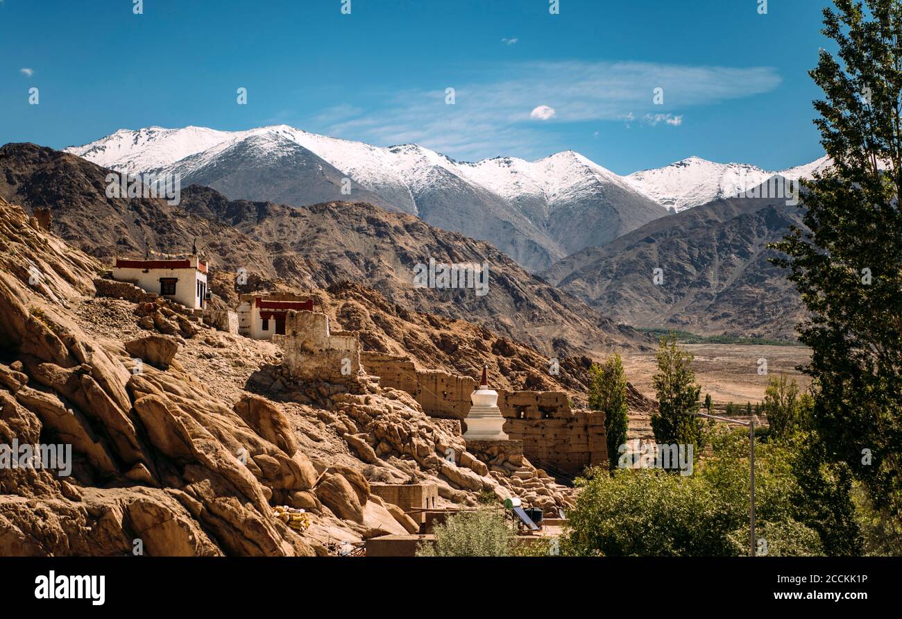 India, Ladakh, Leh, Buddhist monastery in Himalayas Stock Photo - Alamy